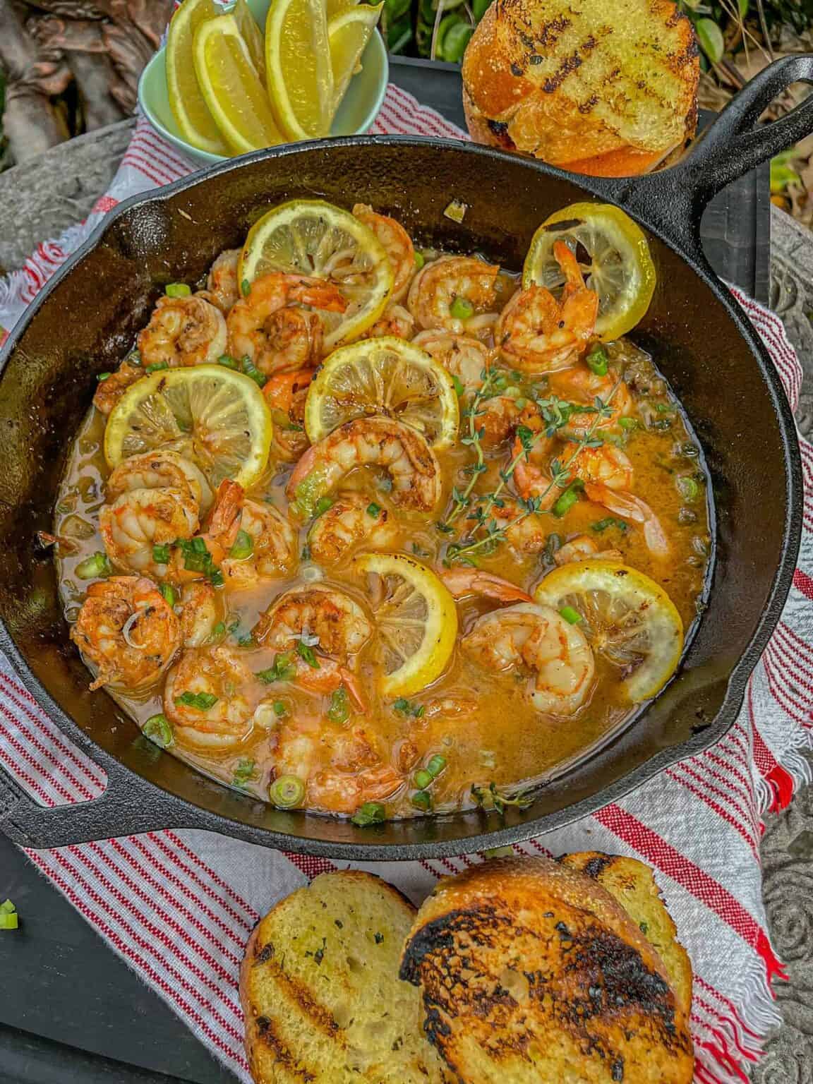 New Orleans Barbecue Shrimp - Beach Girl Grills