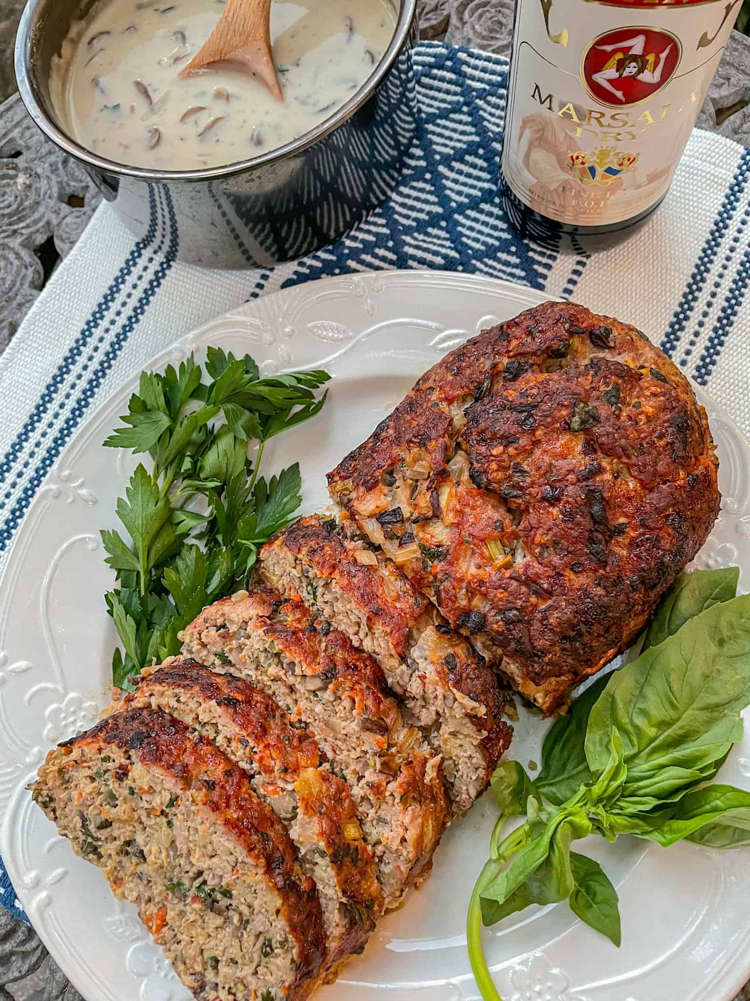 Turkey Meatloaf Marsala - Beach Girl Grills