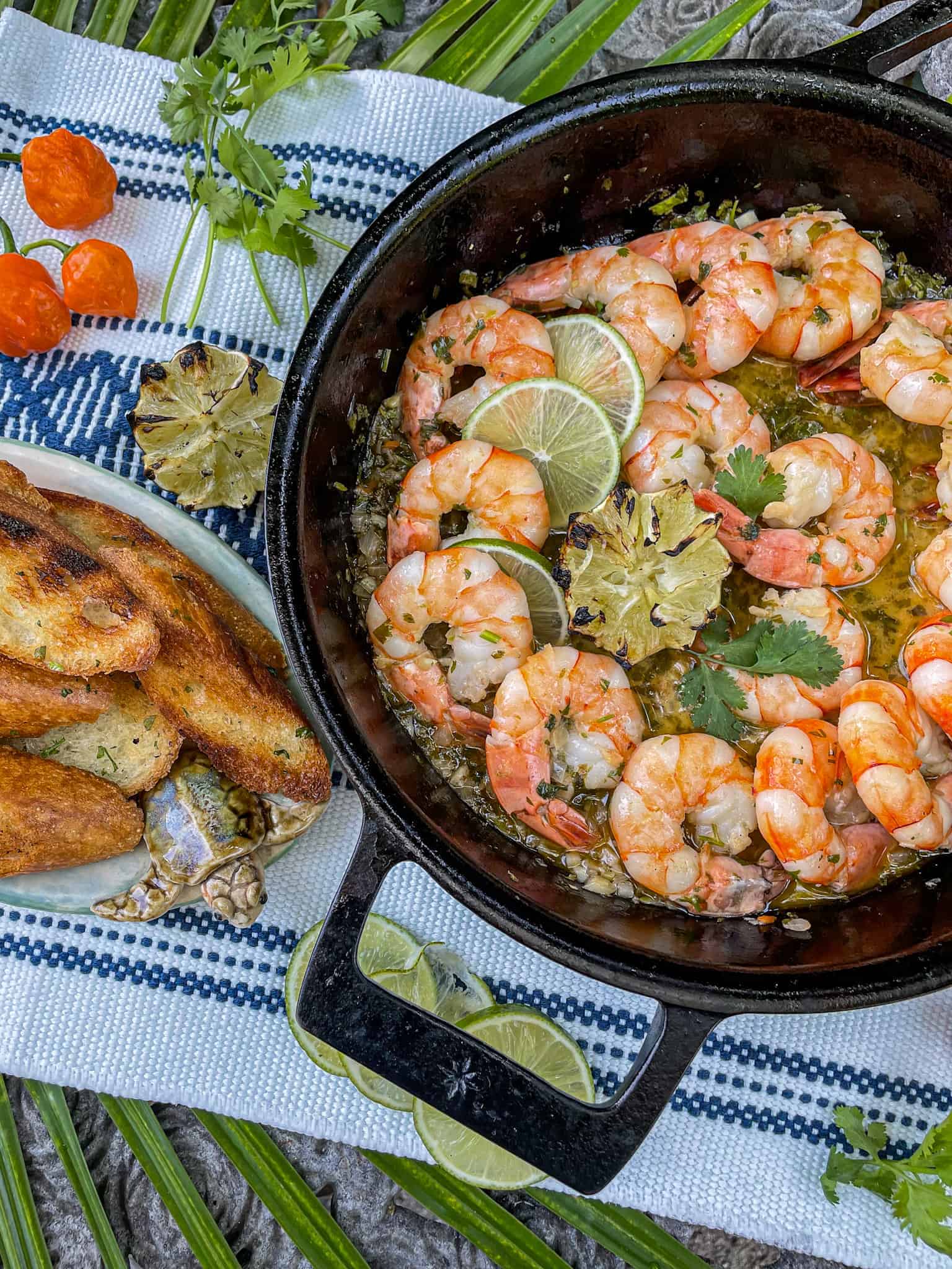 Caribbean Shrimp Scampi - Beach Girl Grills