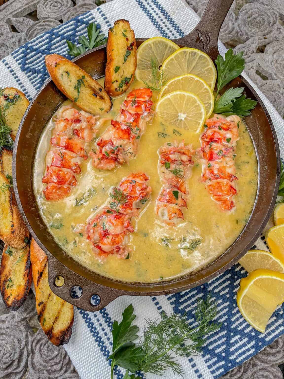 Butter Poached Lobster - Beach Girl Grills