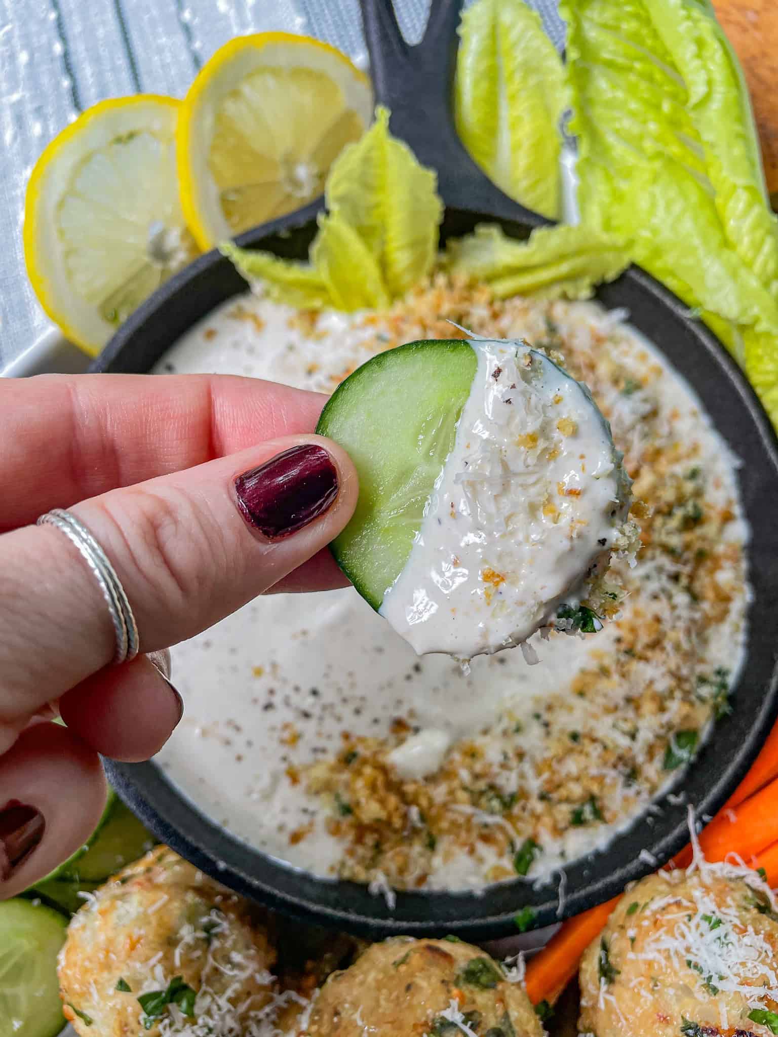 Creamy Caesar Dip - Beach Girl Grills