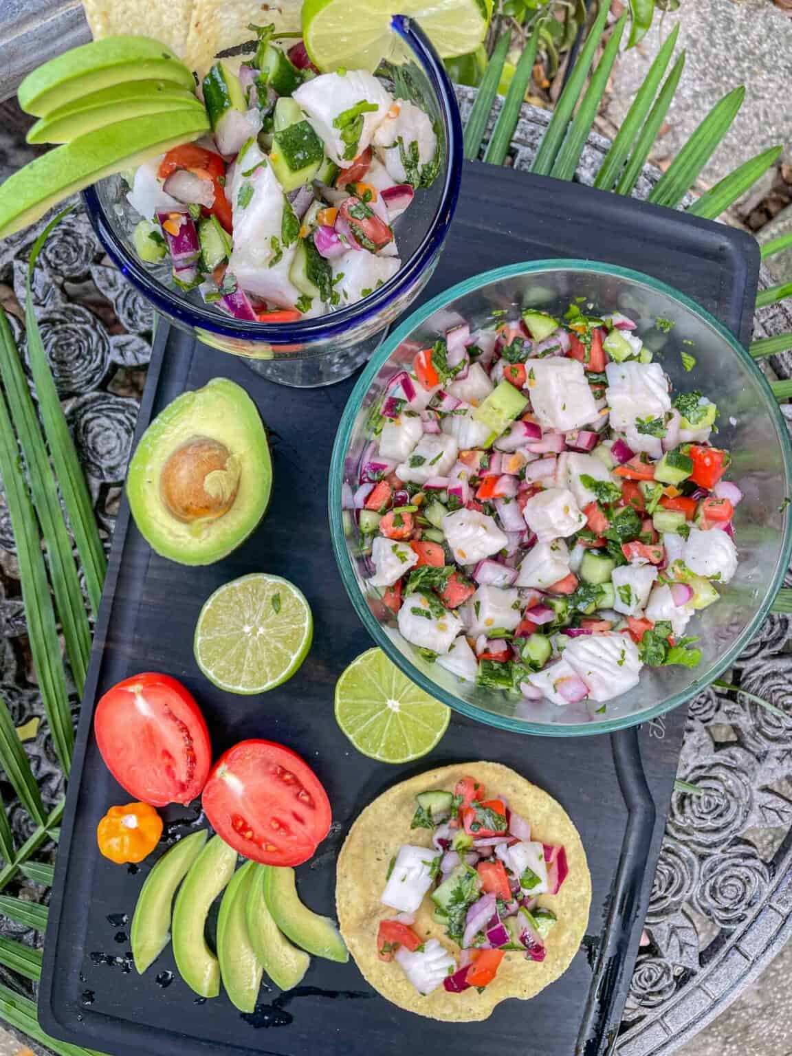 Halibut Ceviche - Beach Girl Grills