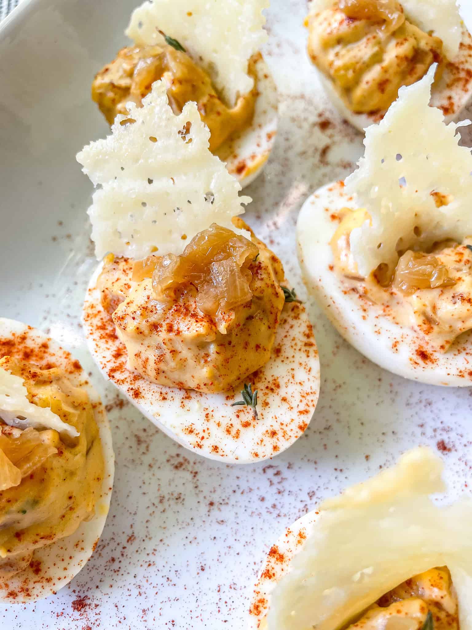 French Onion Deviled Eggs - Beach Girl Grills