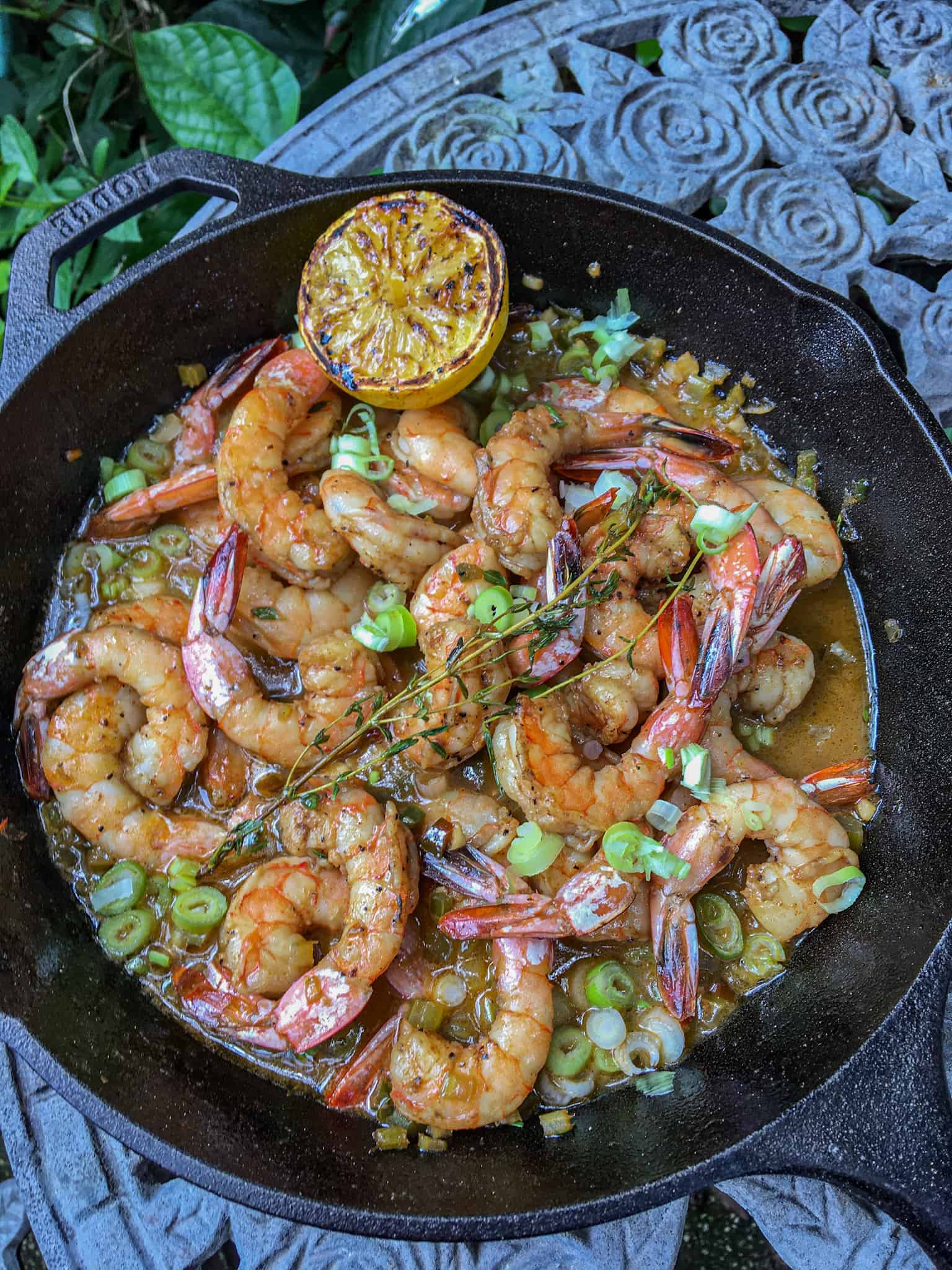 New Orleans Barbecue Shrimp - Beach Girl Grills